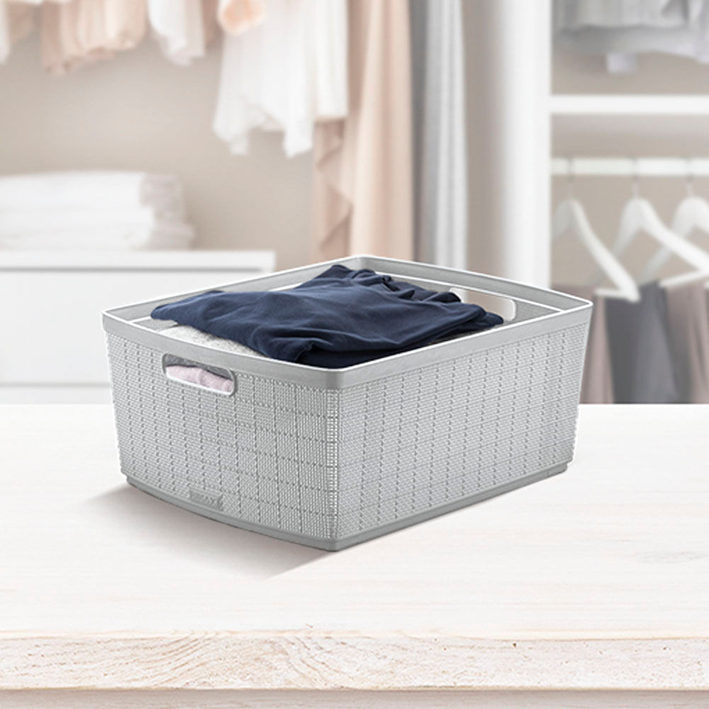 Combo Organizador Closet - Cajonero Fique, Canastas y Cesta de Ropa ...